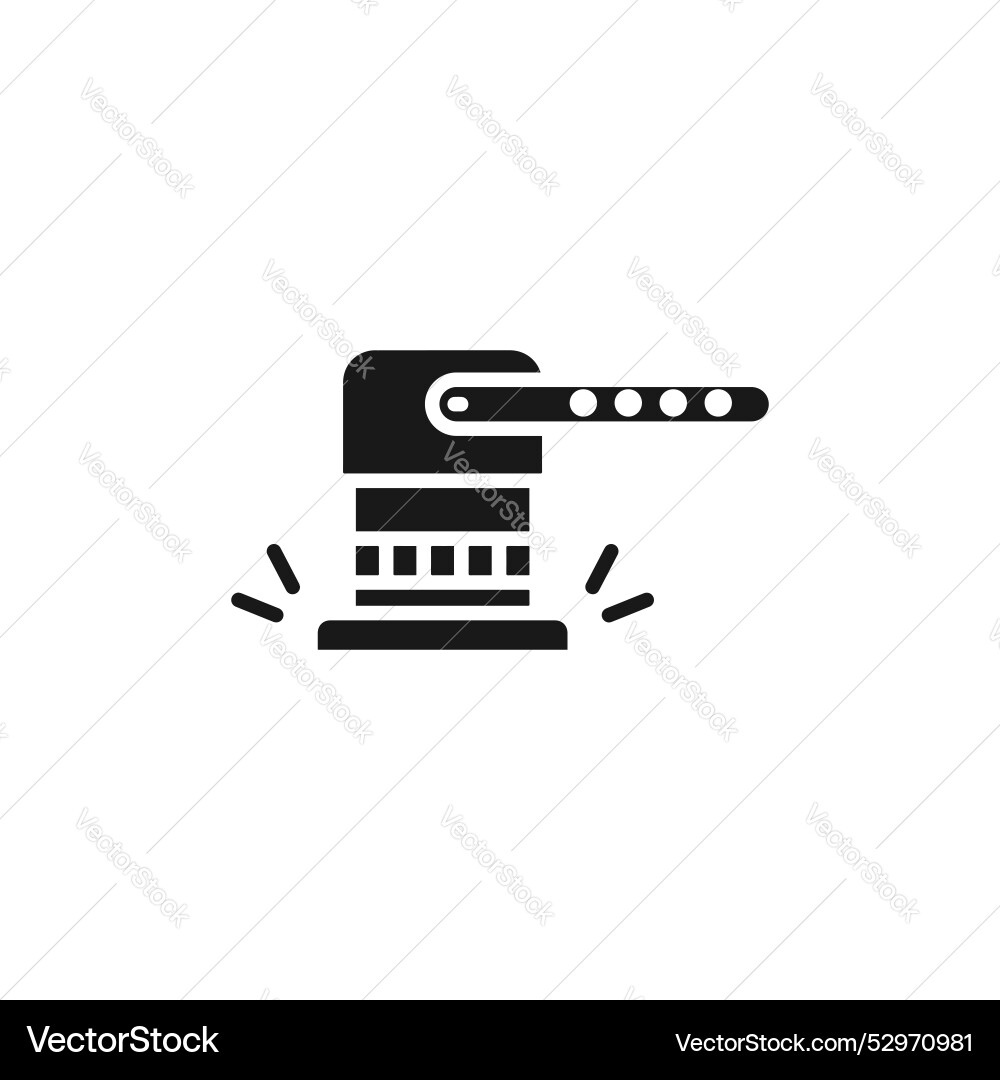 Floor sanding machine line icon isolated on white Vector Image