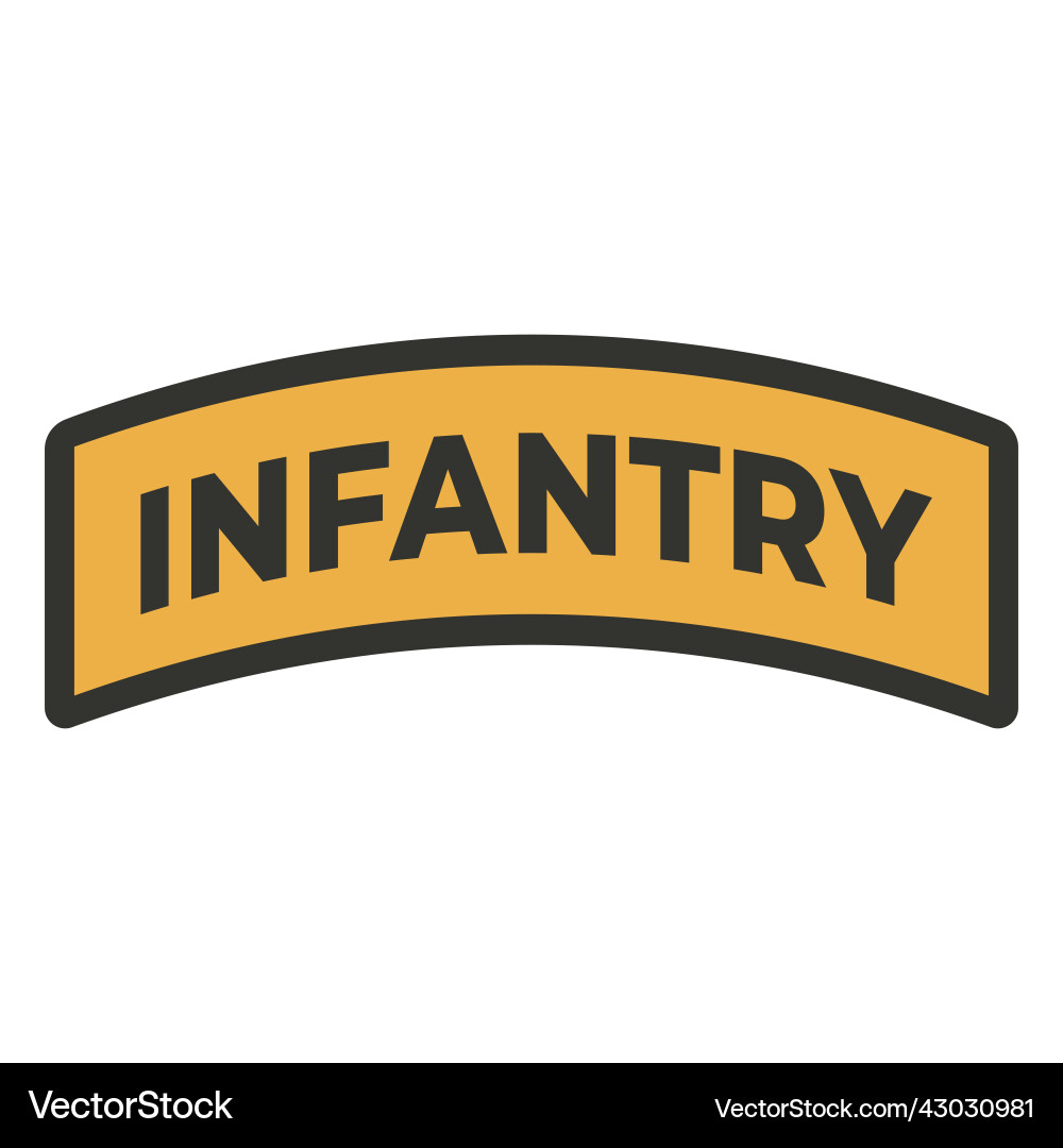 Infantry patch badge Royalty Free Vector Image