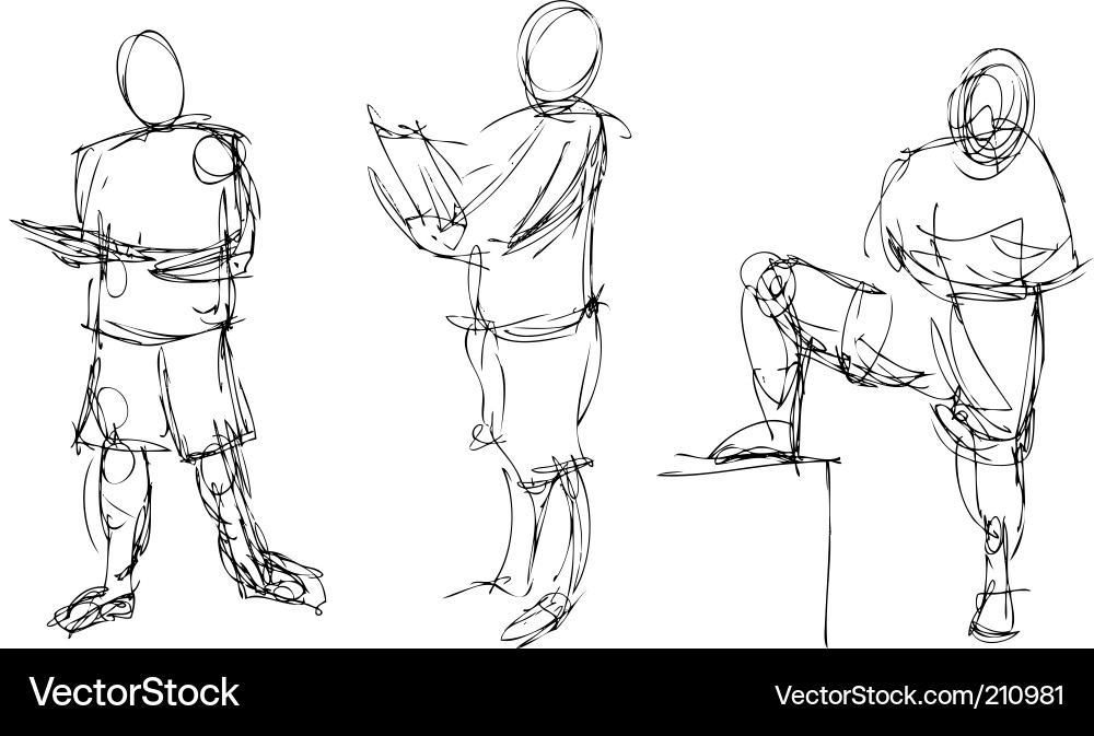 Male figure Royalty Free Vector Image - VectorStock