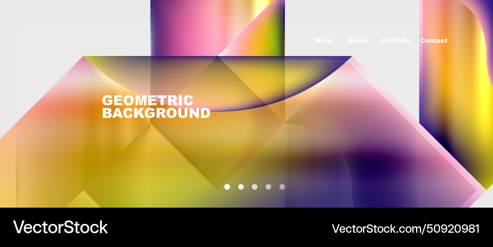 Minimal geometric web site page template design Vector Image