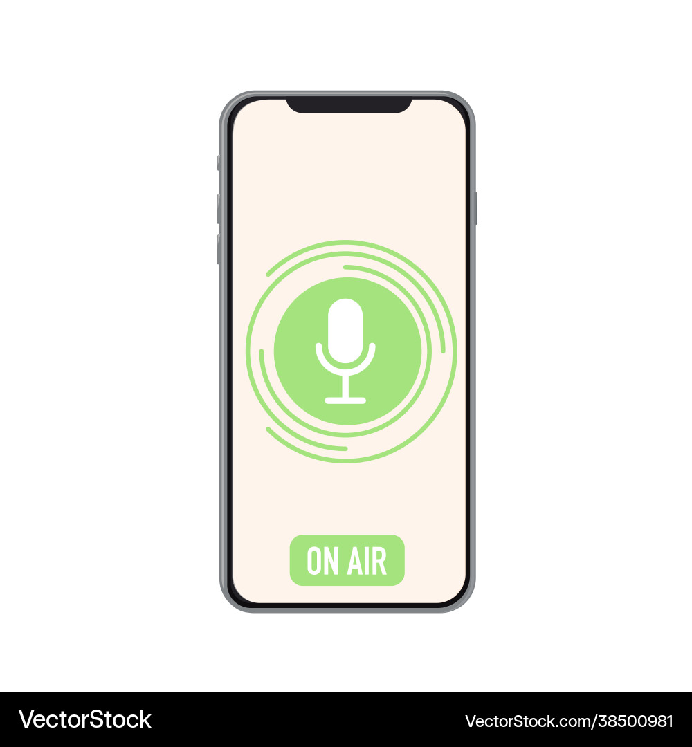 On air phone button to radio Royalty Free Vector Image