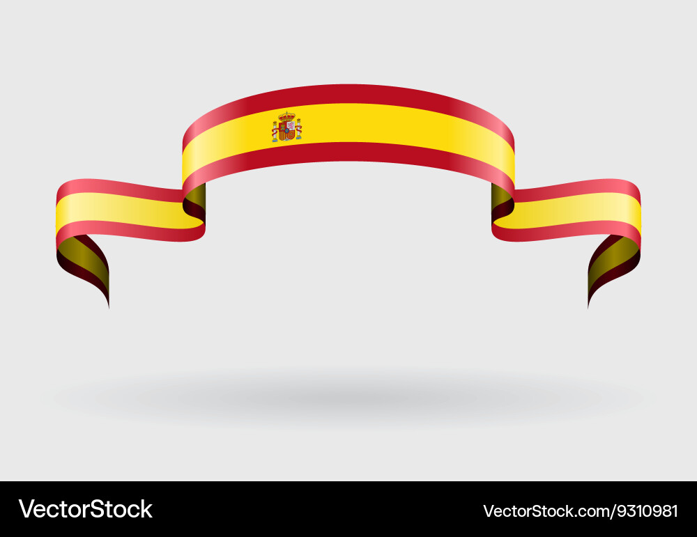 Spanish Flag Wavy Background Royalty Free Vector Image