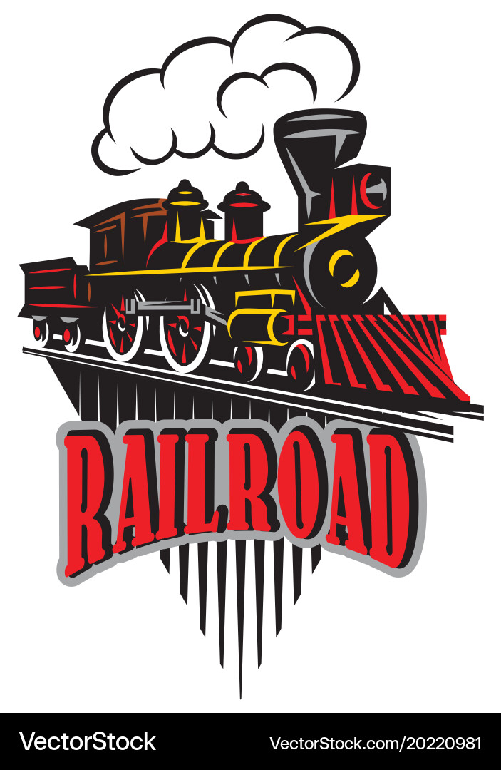 Vintage Railroad Emblem Royalty Free Vector Image