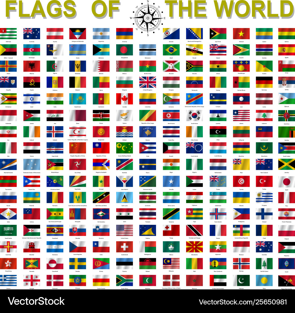 World Flags Collection Royalty Free Vector Image