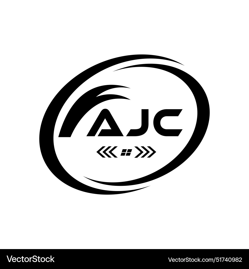 Ajc letter logo design simple and modern Vector Image