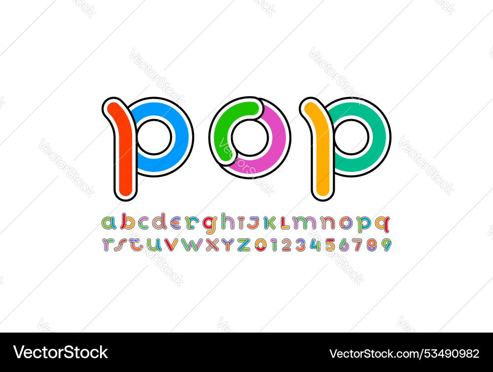 Alphabet decorative art font Royalty Free Vector Image