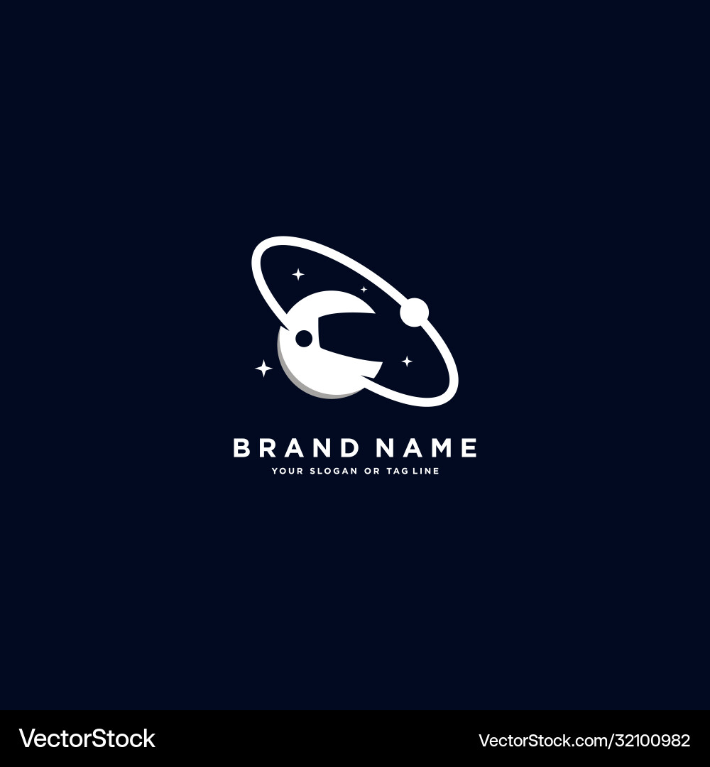 Astronaut logo design Royalty Free Vector Image