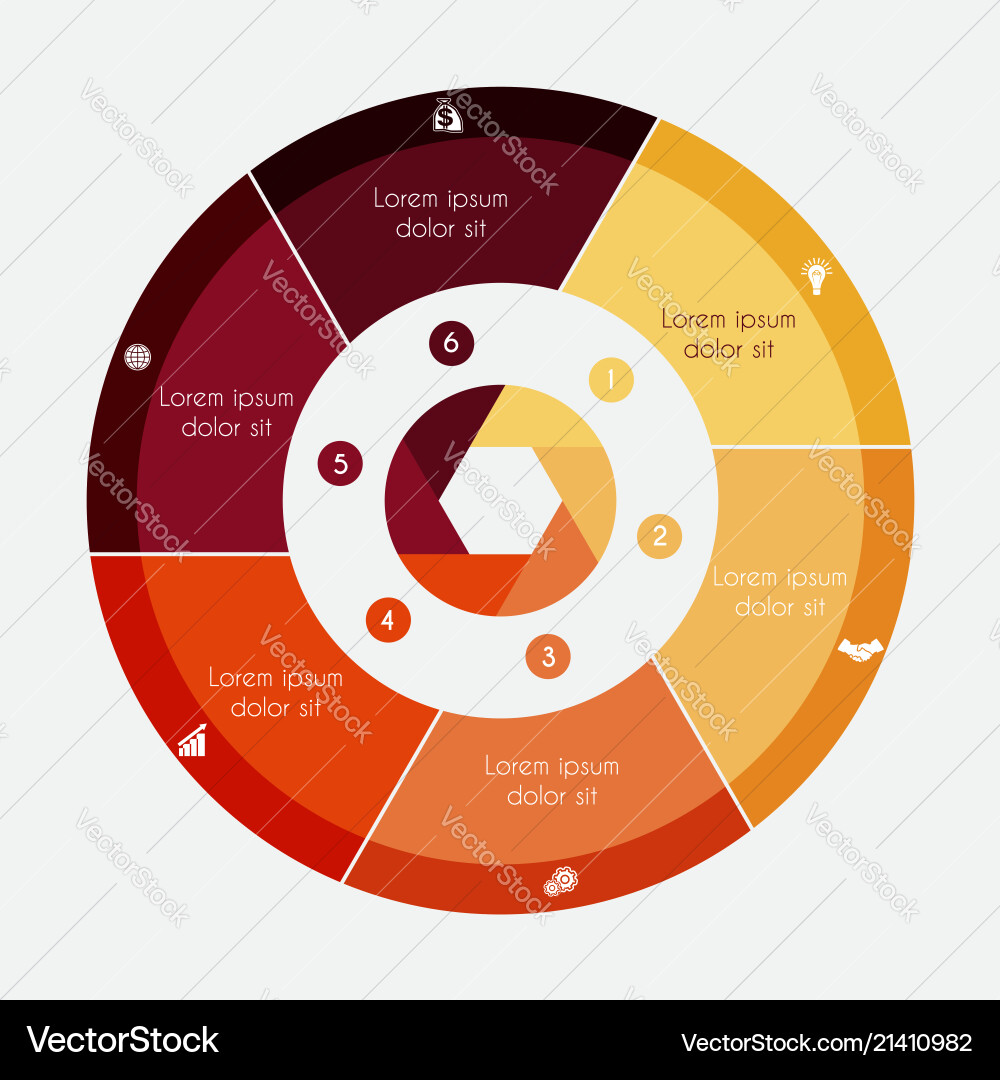 Business Pie Chart Infographic Royalty Free Vector Image