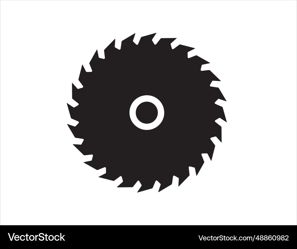 Circular Saw Silhouette Royalty Free Vector Image