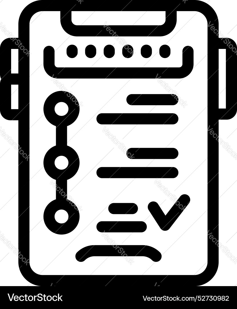 Clipboard showing completed checklist icon Vector Image