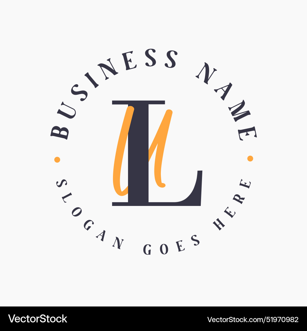 Elegant letter lu initials logo for corporate Vector Image