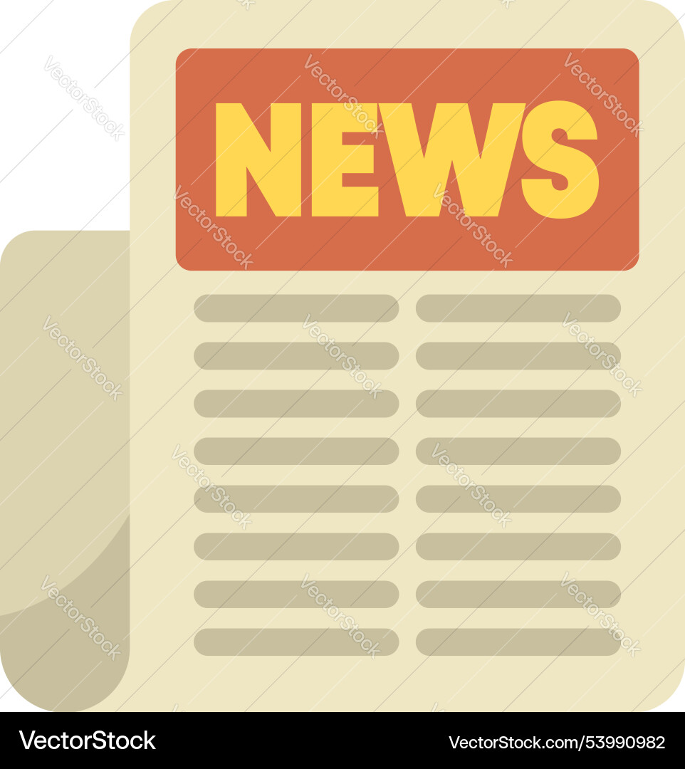 Folded newspaper delivering daily news updates Vector Image