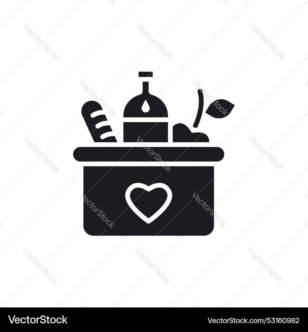 Food donation icon symbol on white background Vector Image