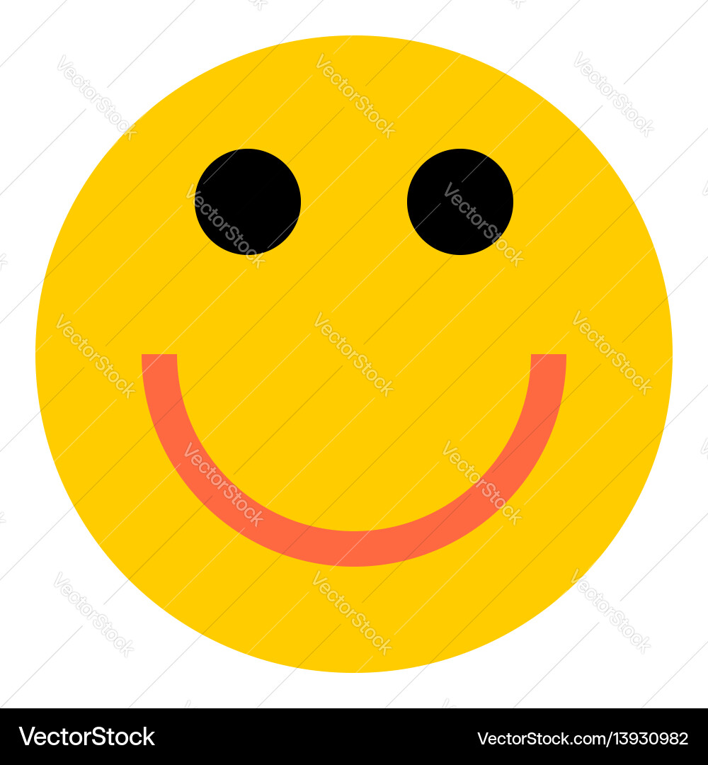 Happy smiley smiling face flat style Royalty Free Vector