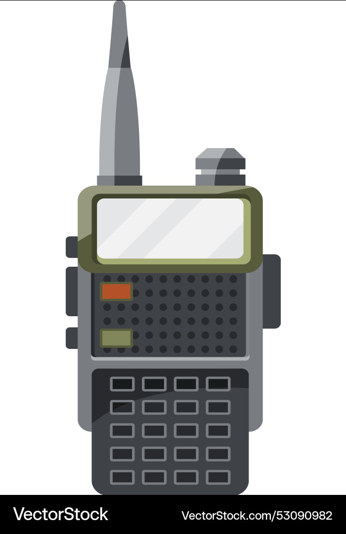Radio transmitter cartoon icon walkie talkie Vector Image