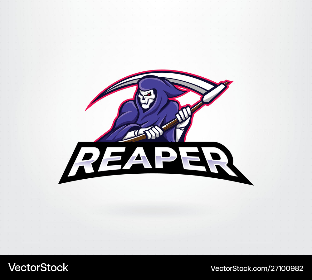 Reaper mascot character logo Royalty Free Vector Image