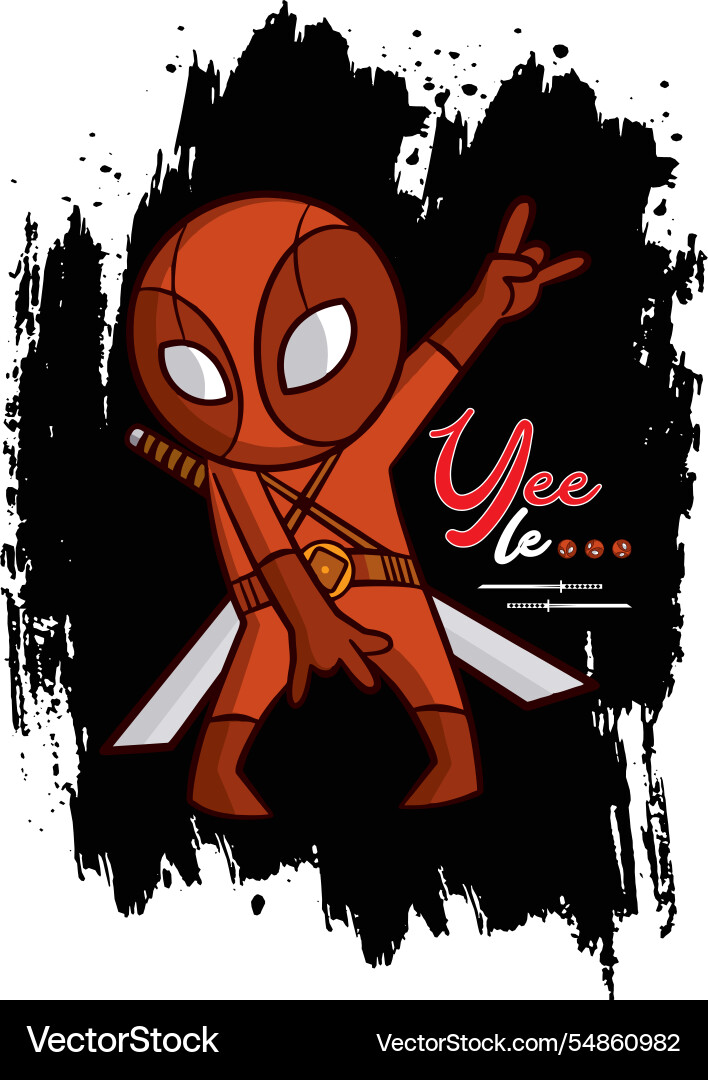 Red skull ye le t-shirt design Royalty Free Vector Image