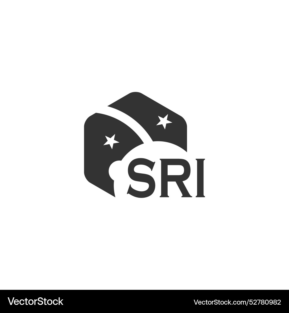 Sri letter logo design on white background Vector Image