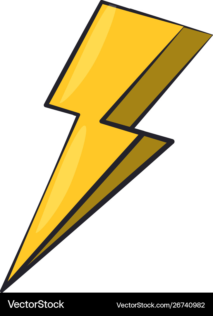 Thunder energy electric power cartoon Royalty Free Vector