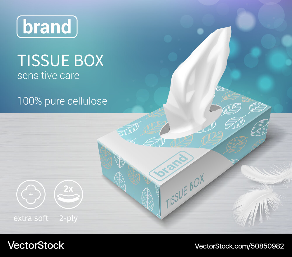 Tissue package poster Royalty Free Vector Image