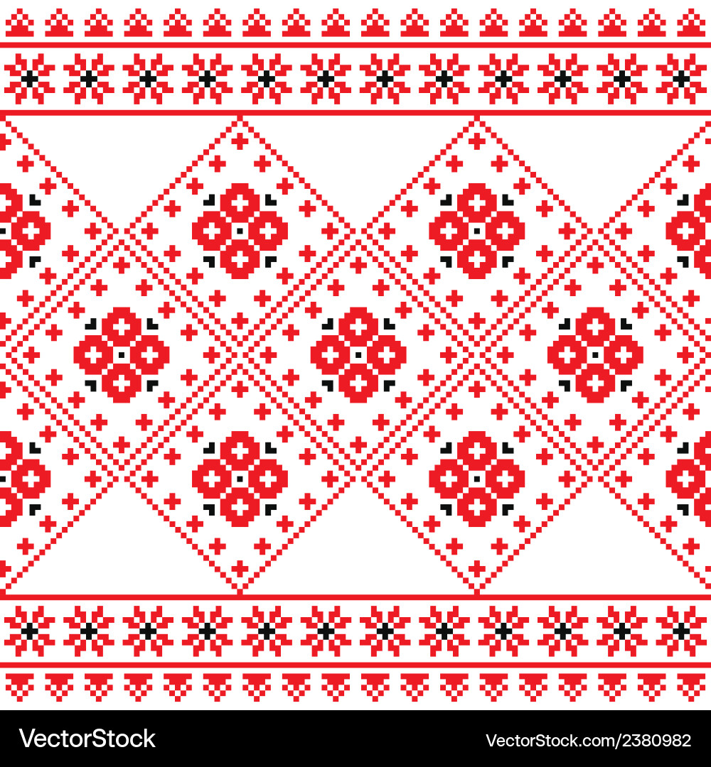 Ukrainian eastern european folk art pattern Vector Image