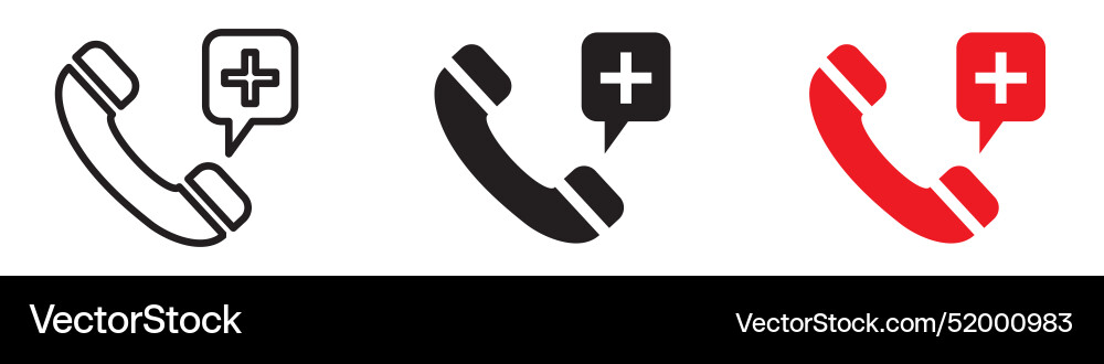 Ambulance call icon highlighting emergency Vector Image