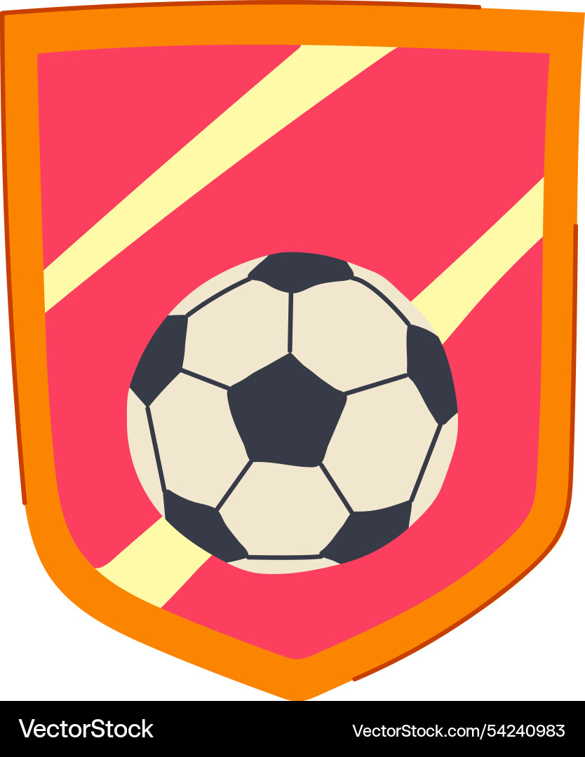 Crest soccer emblem cartoon Royalty Free Vector Image