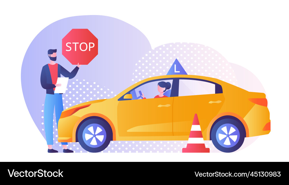 Driver Training Concept Royalty Free Vector Image