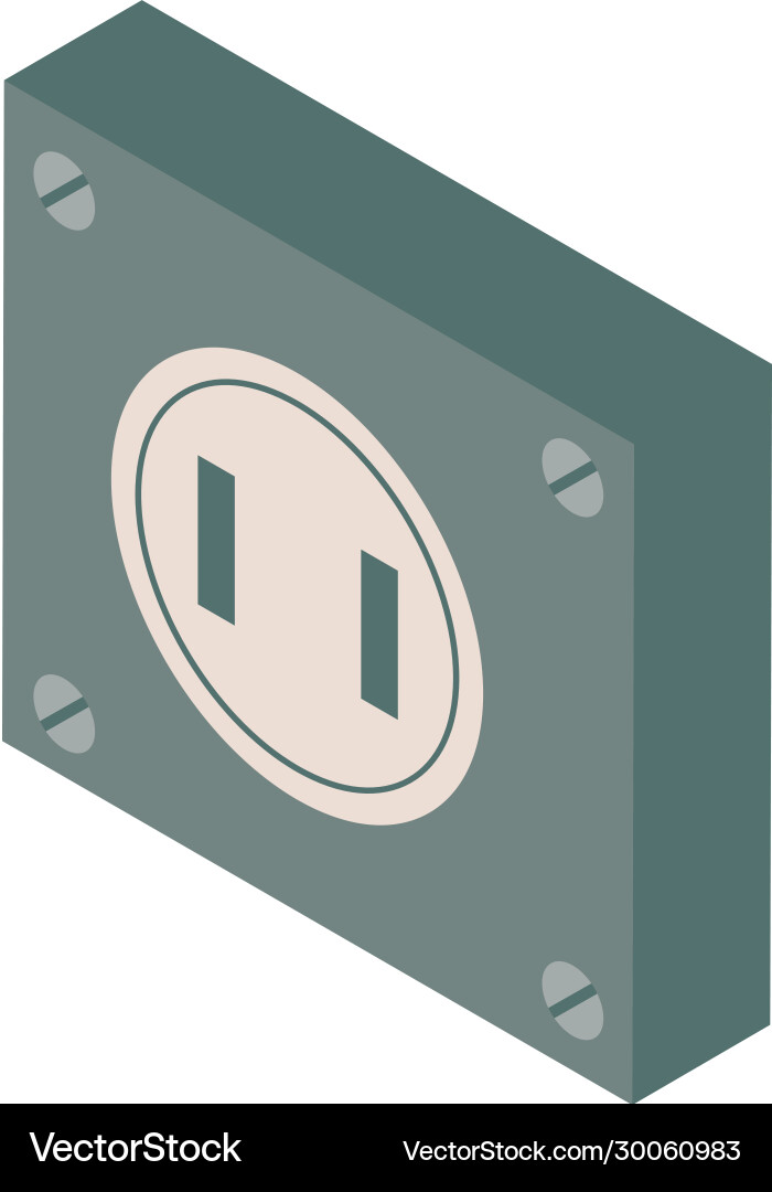 Electric connection socket isolated icon Vector Image