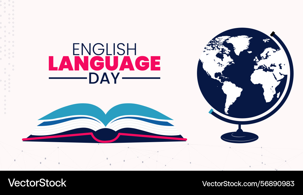 English language day a shared Royalty Free Vector Image