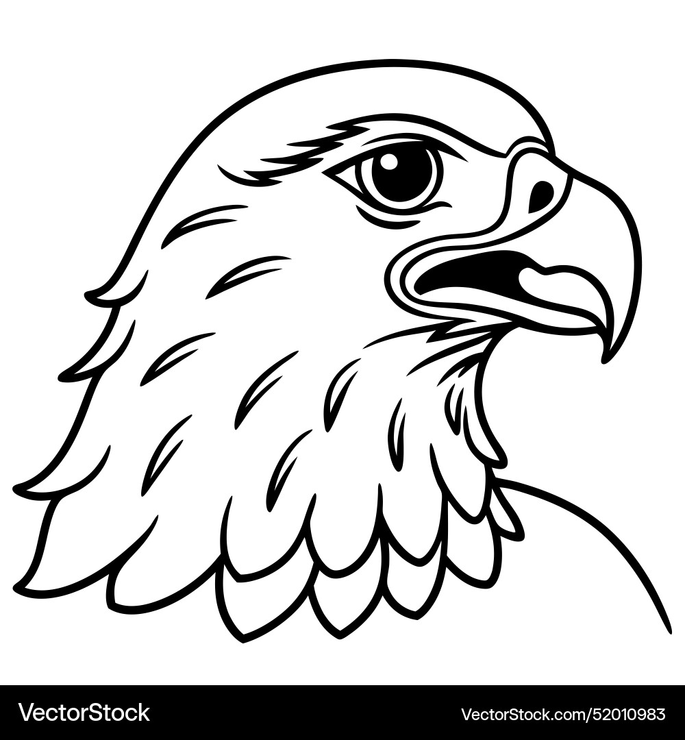 Ferruginous hawk bird cries icon Royalty Free Vector Image
