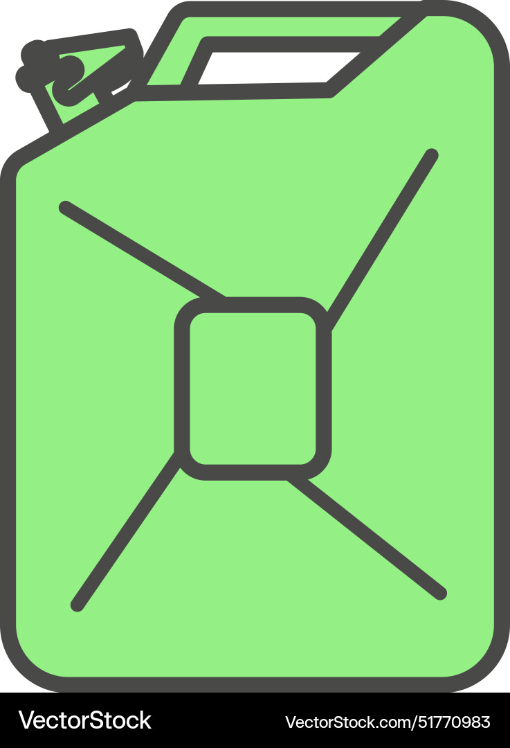 Gasoline canister icon isolated Royalty Free Vector Image