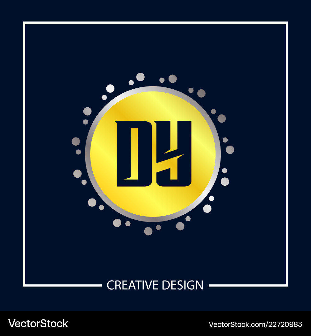 Initial letter dy logo template design Royalty Free Vector