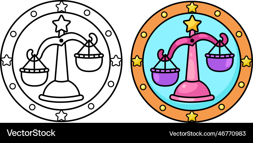 Libra sign zodiac Royalty Free Vector Image - VectorStock