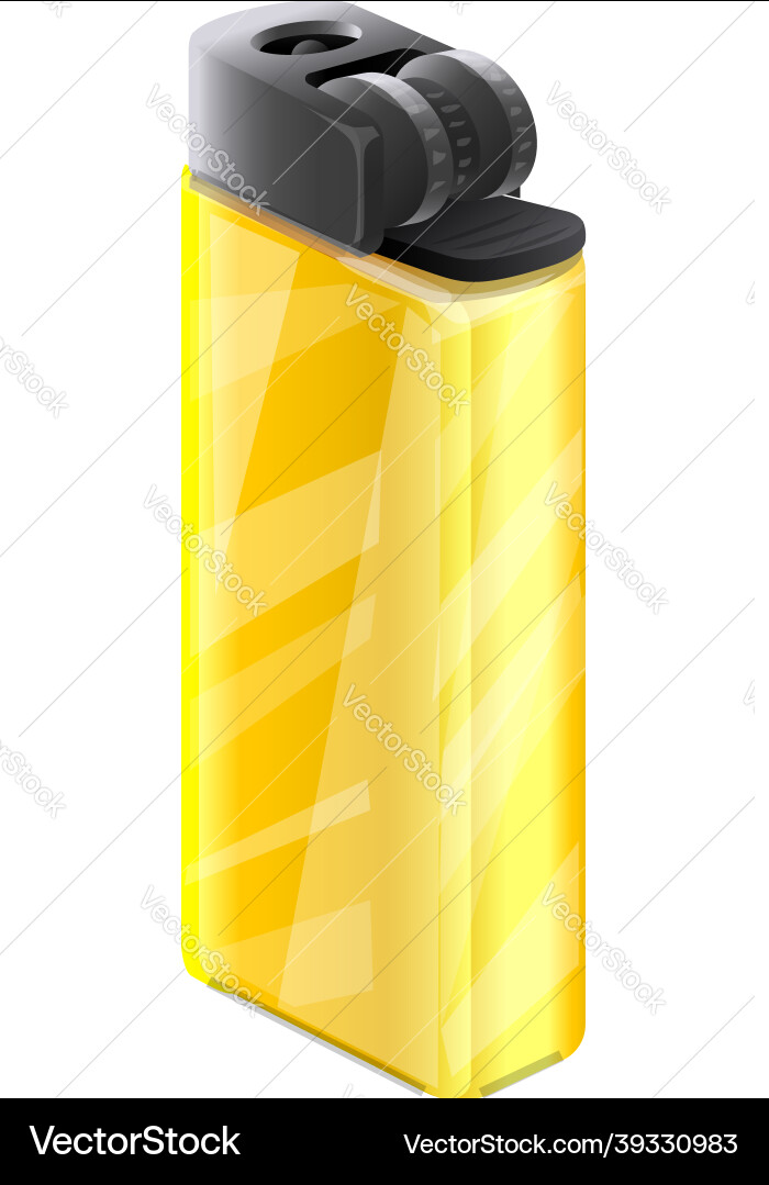 Lighter cigarette icon cartoon zippo fire Vector Image
