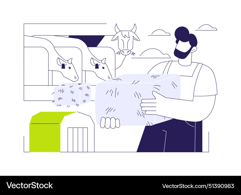 Livestock feed optimization abstract concept Vector Image