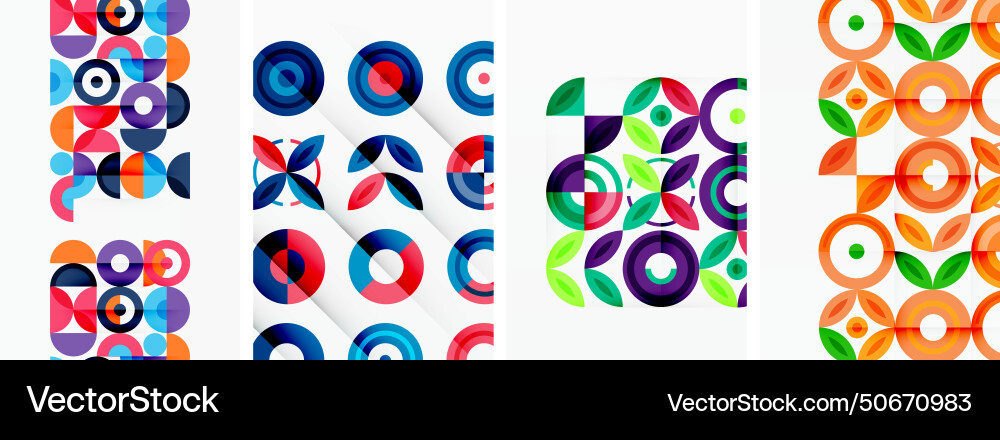 Round geometric elements and circles in background