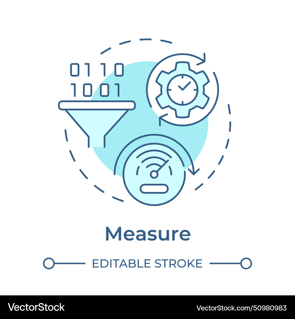 Sigma measure soft blue concept icon Royalty Free Vector