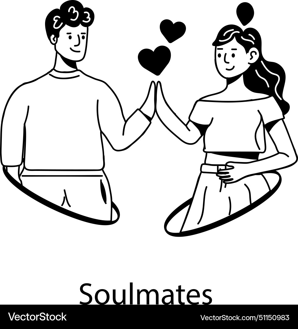Soulmates Royalty Free Vector Image - VectorStock