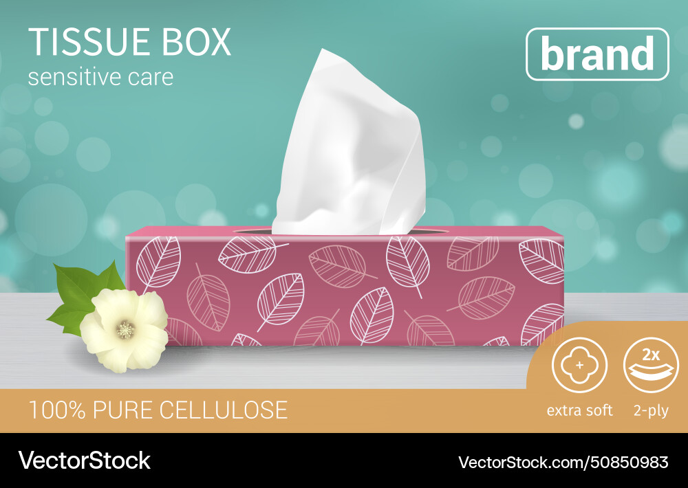 Tissue package poster Royalty Free Vector Image
