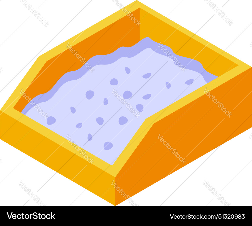 Vibrant of a cat litter box Royalty Free Vector Image