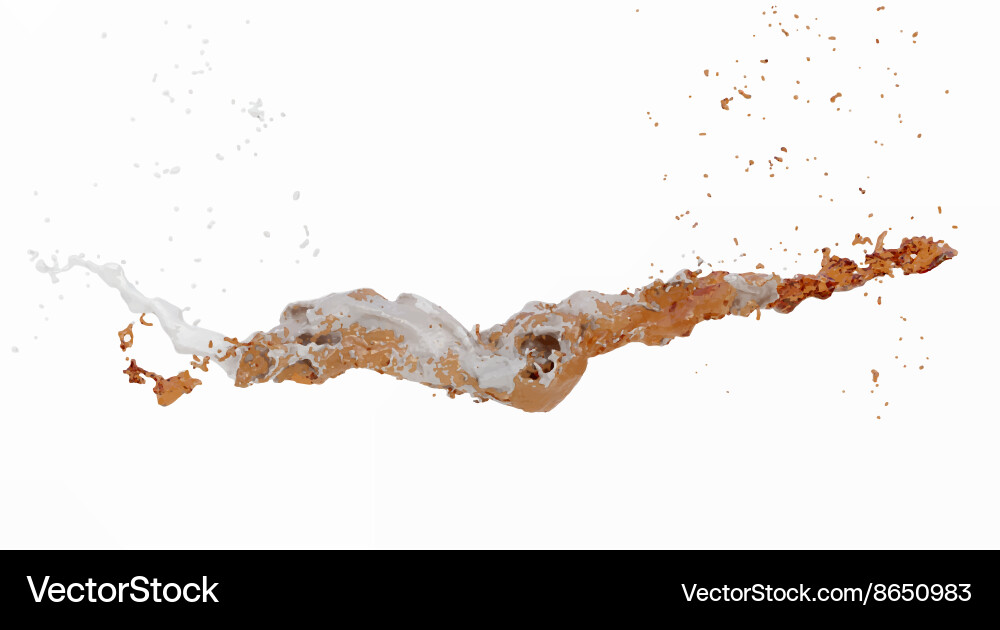 Water splash isolated 3d Royalty Free Vector Image