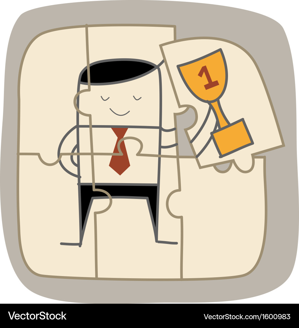 Winner jigsaw Royalty Free Vector Image - VectorStock