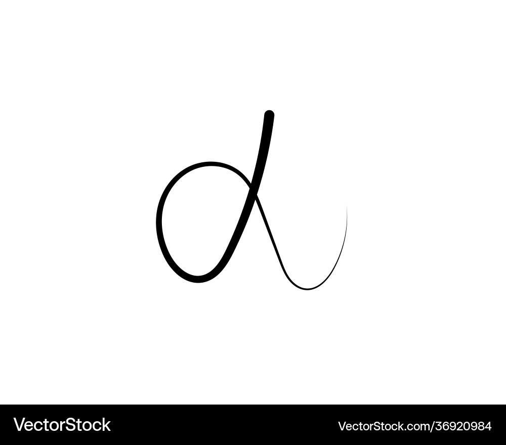 Alpha greek symbol small letter lowercase font Vector Image