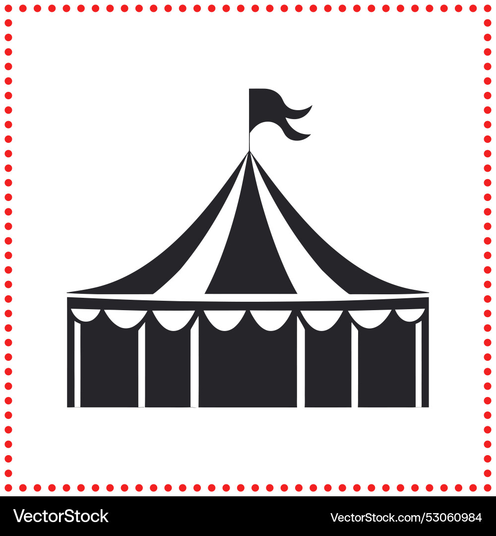 Black and white circus tent graphic great Vector Image