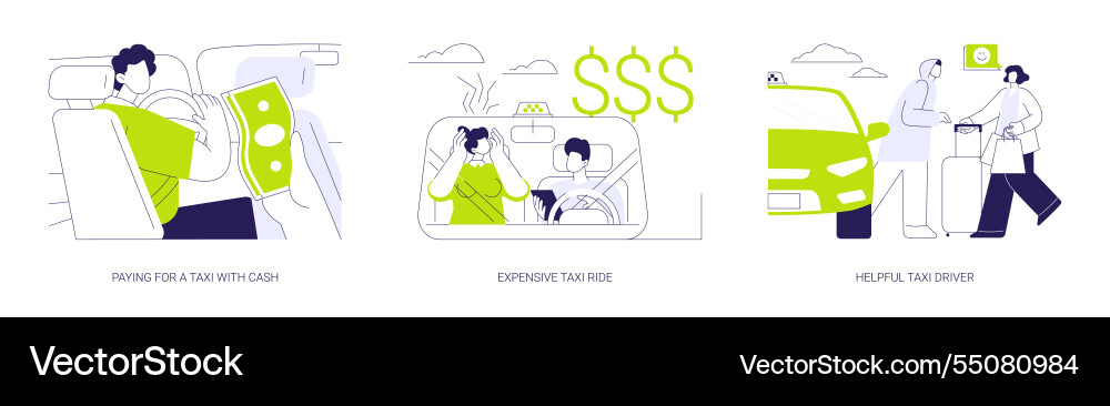 Cab service abstract concept Royalty Free Vector Image