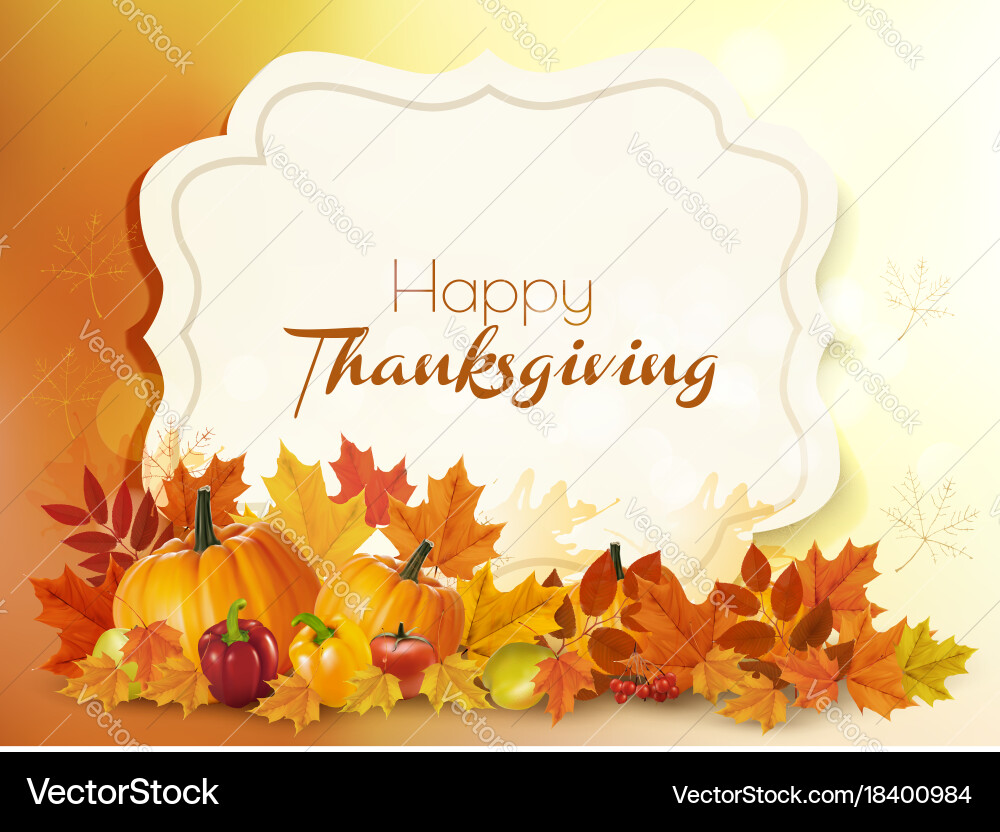 Colorful Autumn Thanksgiving Background Royalty Free Vector