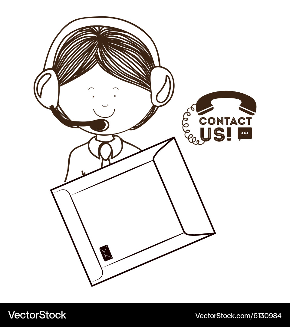 Contact us Royalty Free Vector Image - VectorStock