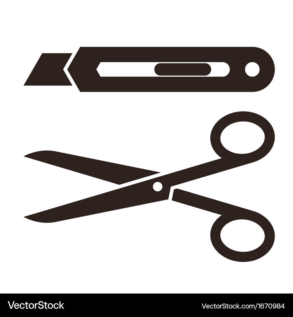 Cutting Tools Symbol Royalty Free Vector Image