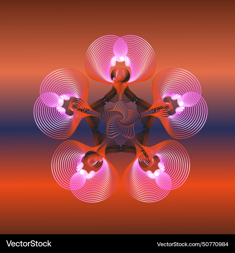Dotted-spiral-vortex-flower 15a Royalty Free Vector Image